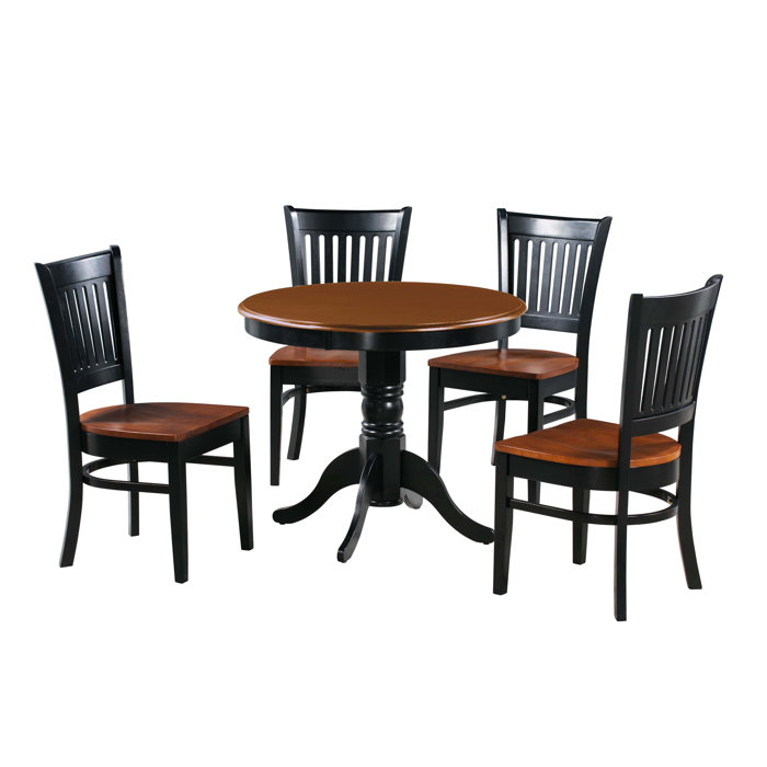 Charlton Home® Reichert 5 Piece Solid Wood Dining Set And Reviews Wayfair
